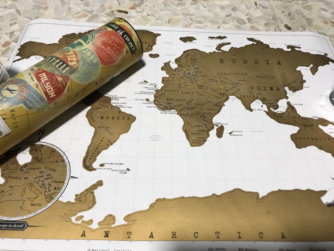 Scratch Map, Everything Else on Carousell