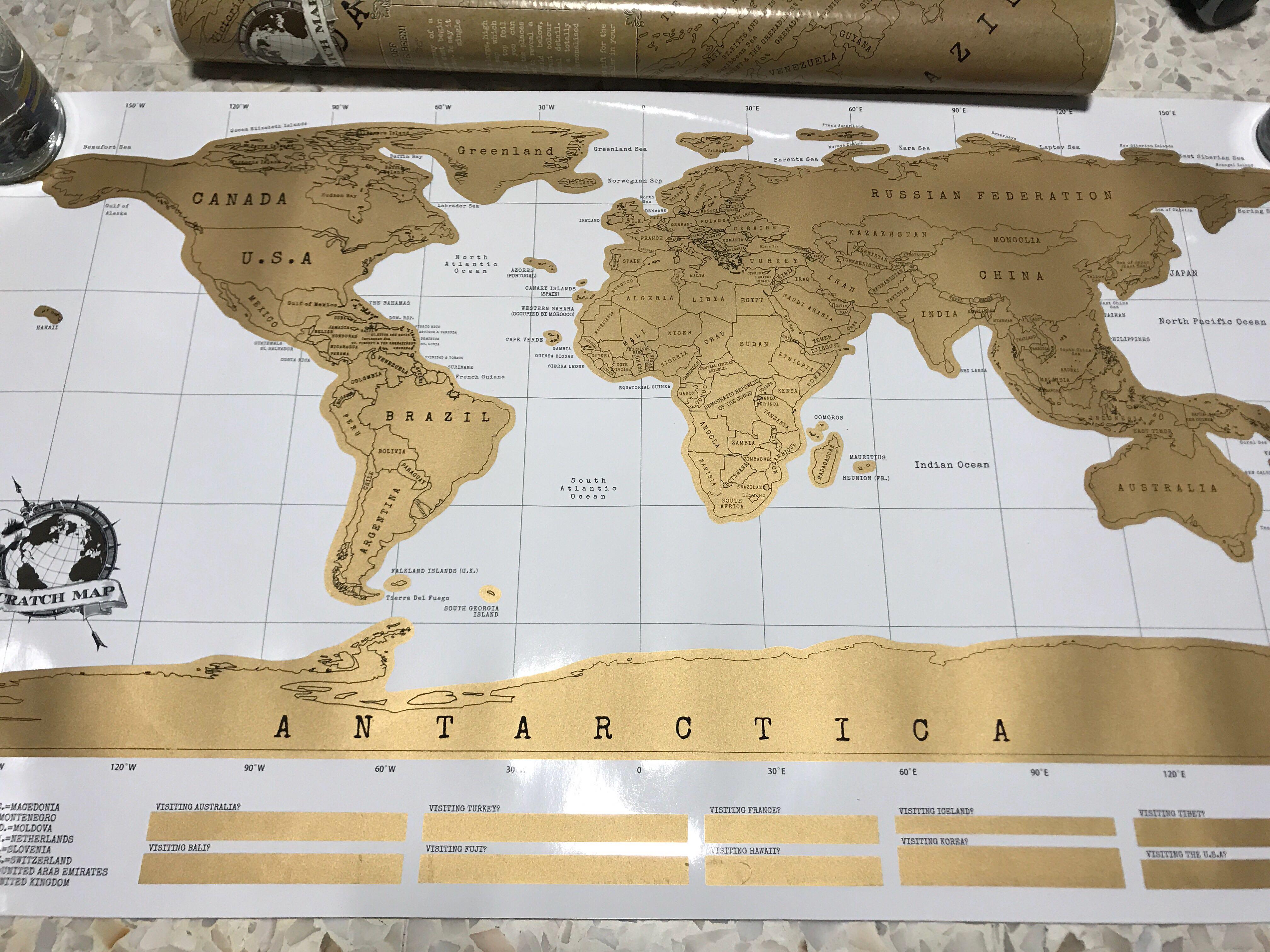 Scratch Map (Large), Everything Else on Carousell