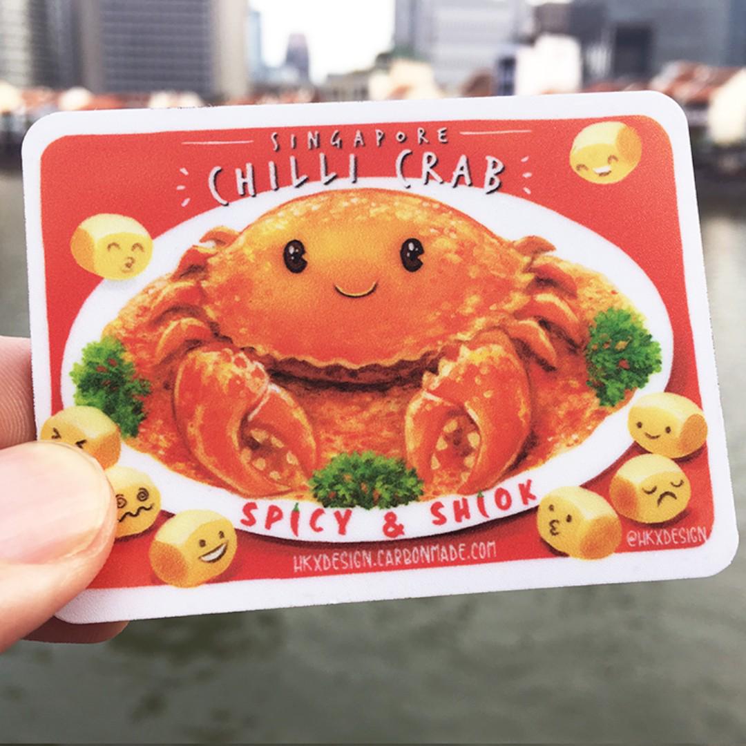 Singapore Chilli Crab Fridge Magnet #MADEinSG, Hobbies & Toys ...