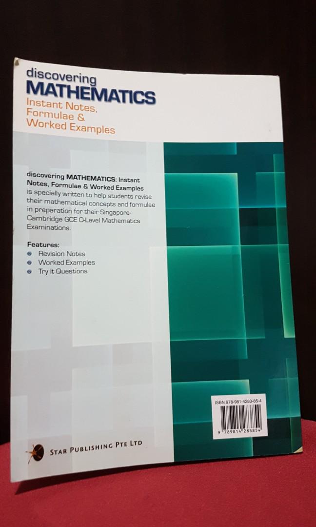 Very Useful O Level Maths Revision Book with Notes, Worked Examples and ...