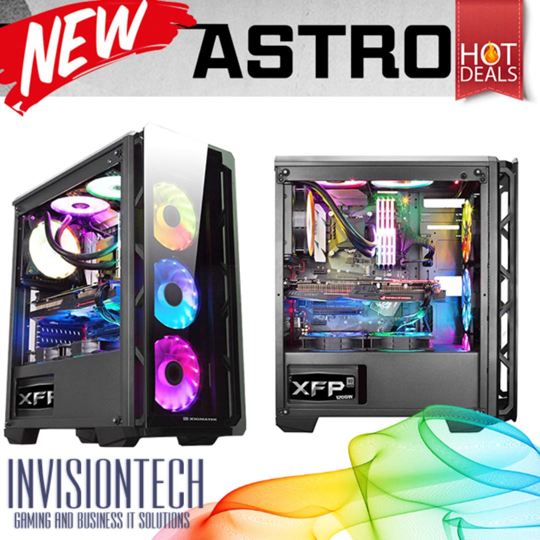 Xigmatek Astro ATX Tempered Glass Casing with 3 x 120mm Addressable RGB ...