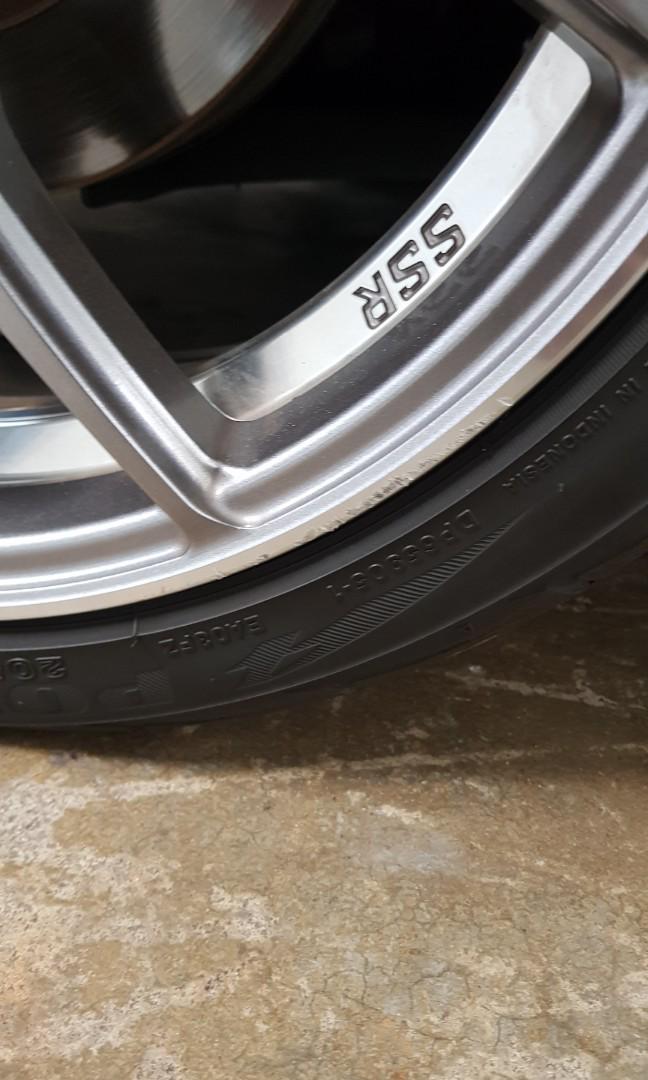 17" SSR GTX02 Dark Silver Rims, Car Accessories, Tyres & Rims on Carousell