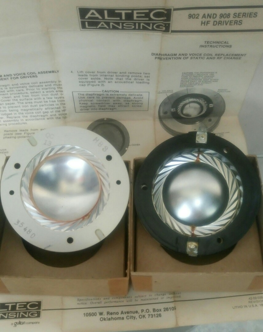 Altec lansing model 15, 17, 19, vintage original 902 8A,8B,8T, 8 ohms ...