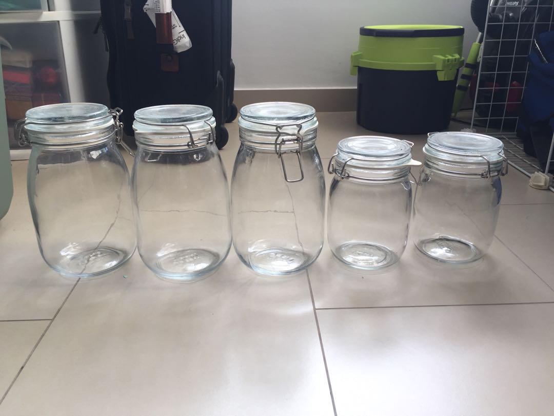 Glass jars, Furniture & Home Living, Kitchenware & Tableware, Other ...
