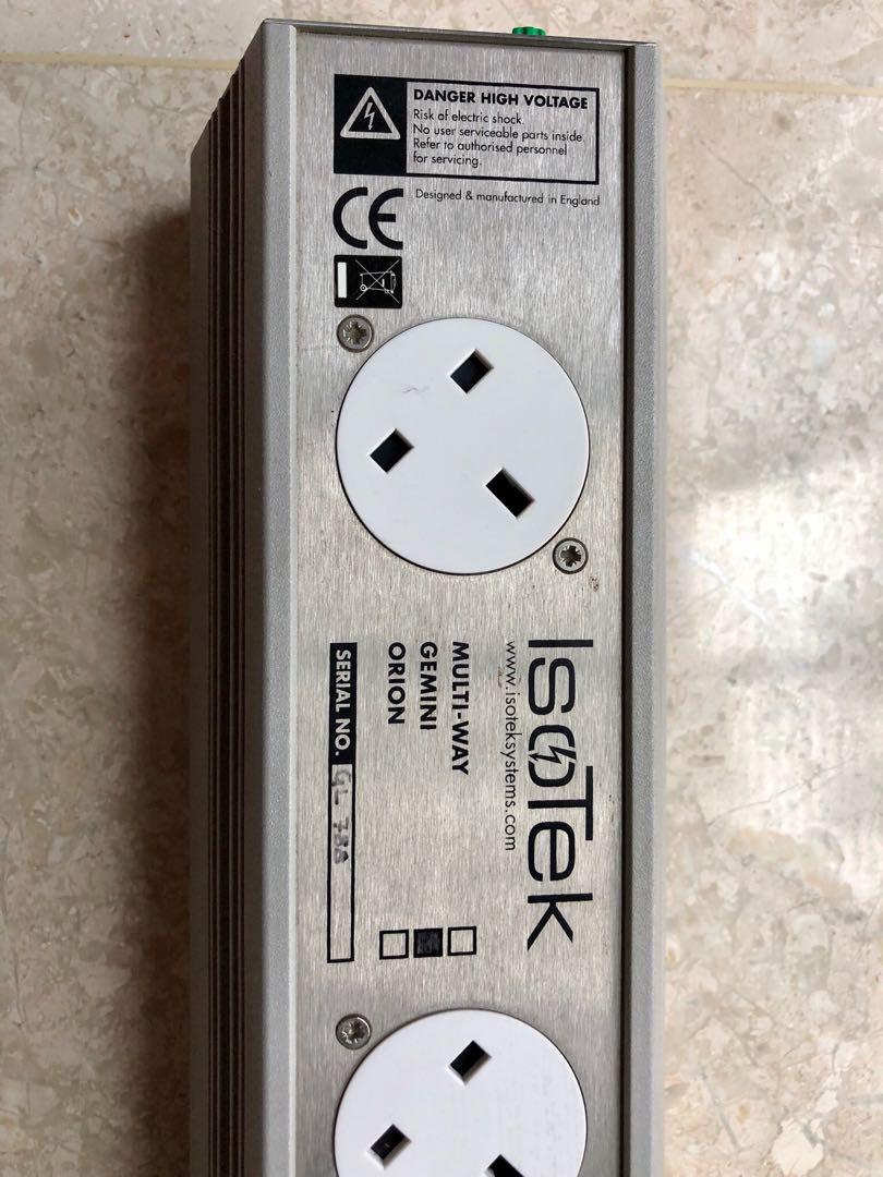 Isotek Gemini 6-way Mains conditioner + Isotek power plug, Computers ...