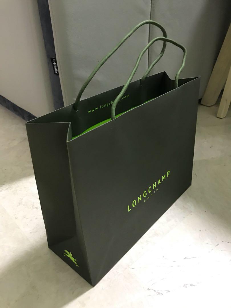 Longchamp paper bag, Women's Fashion, Watches & Accessories, Other ...
