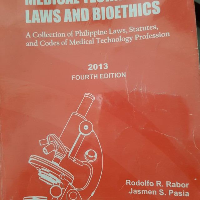 Medical Technology Laws & Bioethics - Rabor 4th edition, Hobbies & Toys ...