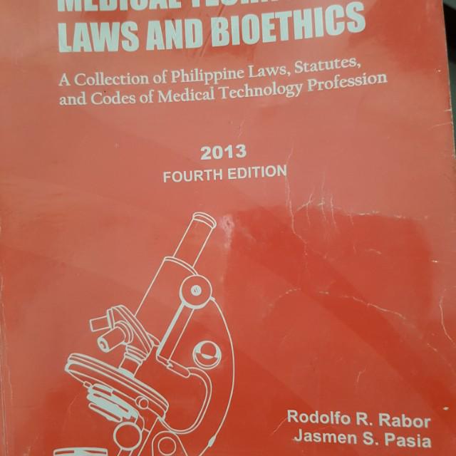 Medical Technology Laws & Bioethics - Rabor 4th edition, Hobbies & Toys ...