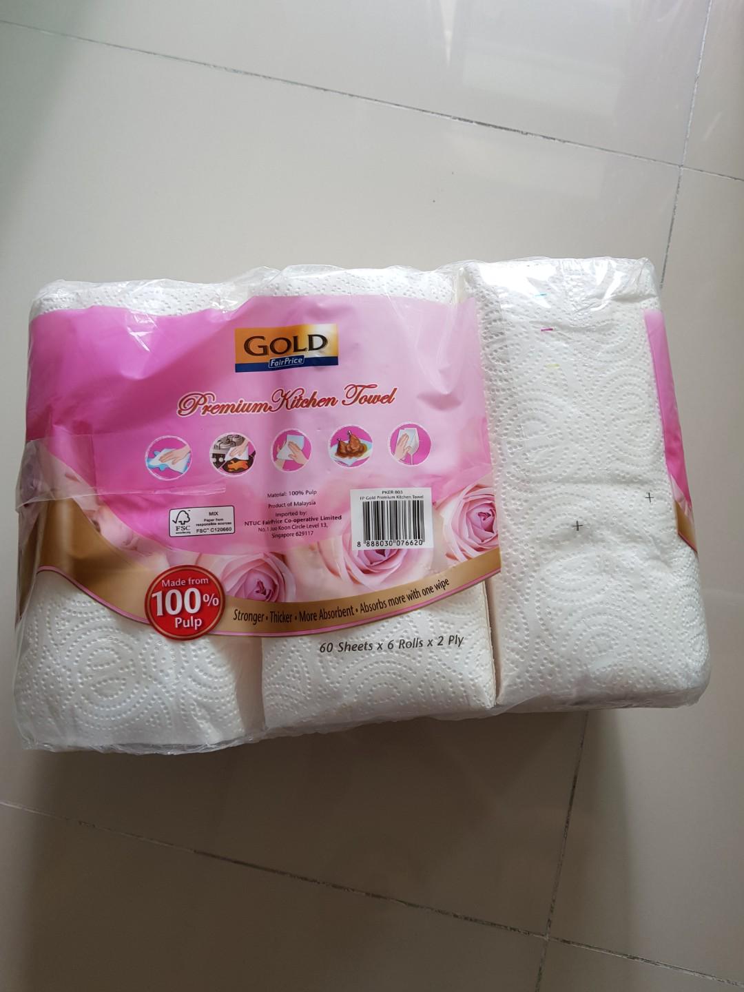 Ntuc gold premium kitchen towel, Everything Else on Carousell