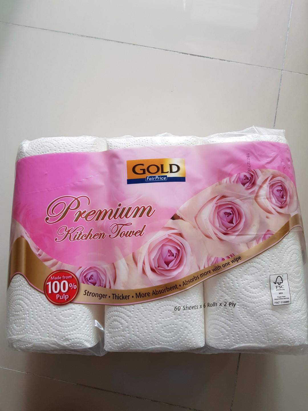 Ntuc gold premium kitchen towel, Everything Else on Carousell
