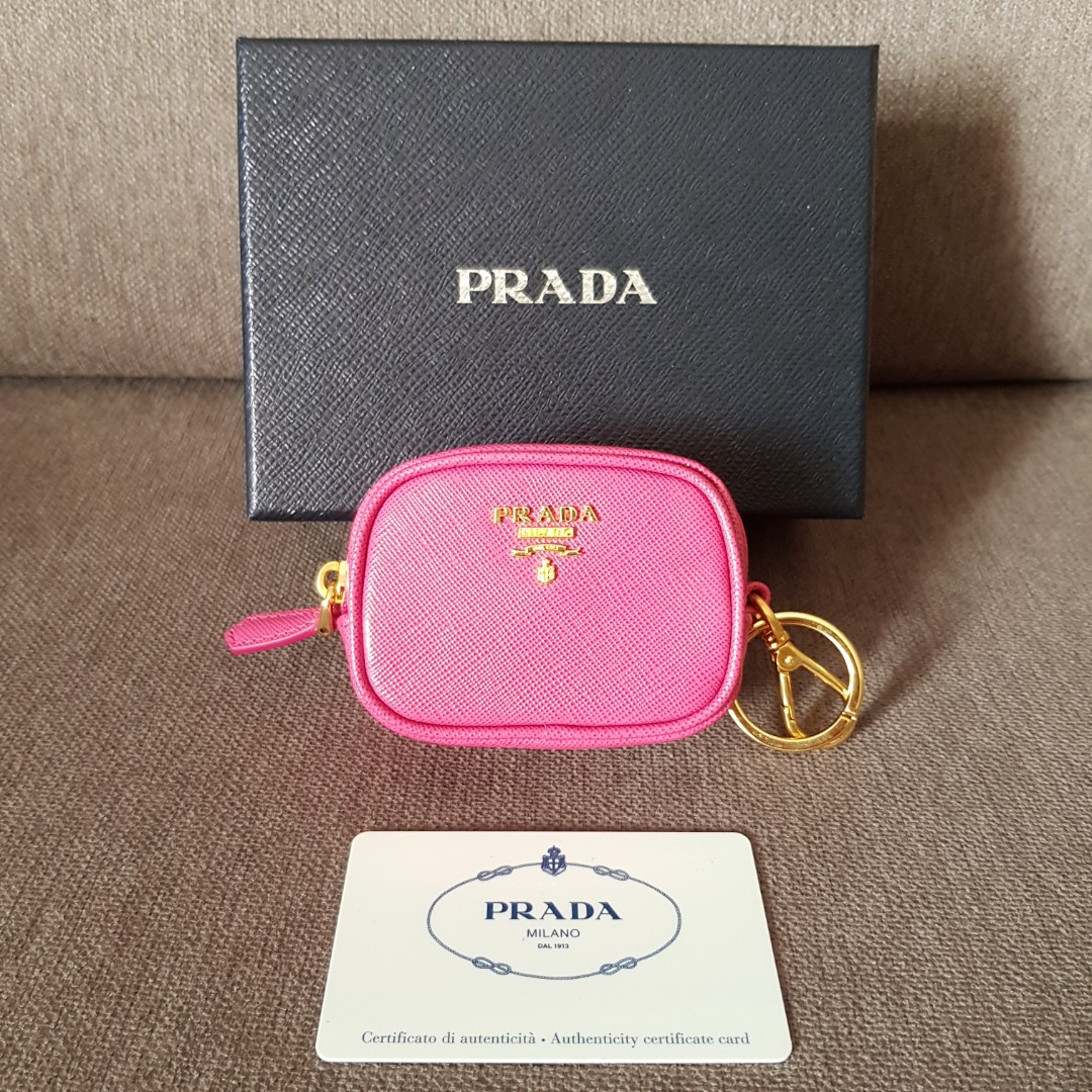 Authentic Prada Pink Coin Purse, Women's Fashion, Bags & Wallets ...