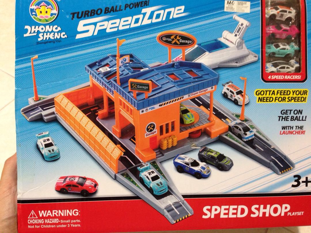 Racing Car Garage- Speed Shop, Hobbies & Toys, Toys & Games on Carousell