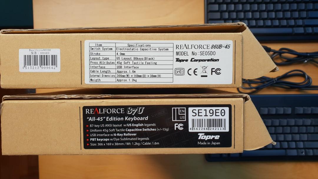 Realforce 86U stock 45g (87U sold), Computers & Tech, Parts ...