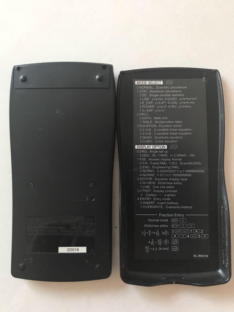 Sharp EL-W531S Scientific Calculator, Hobbies & Toys, Books & Magazines ...