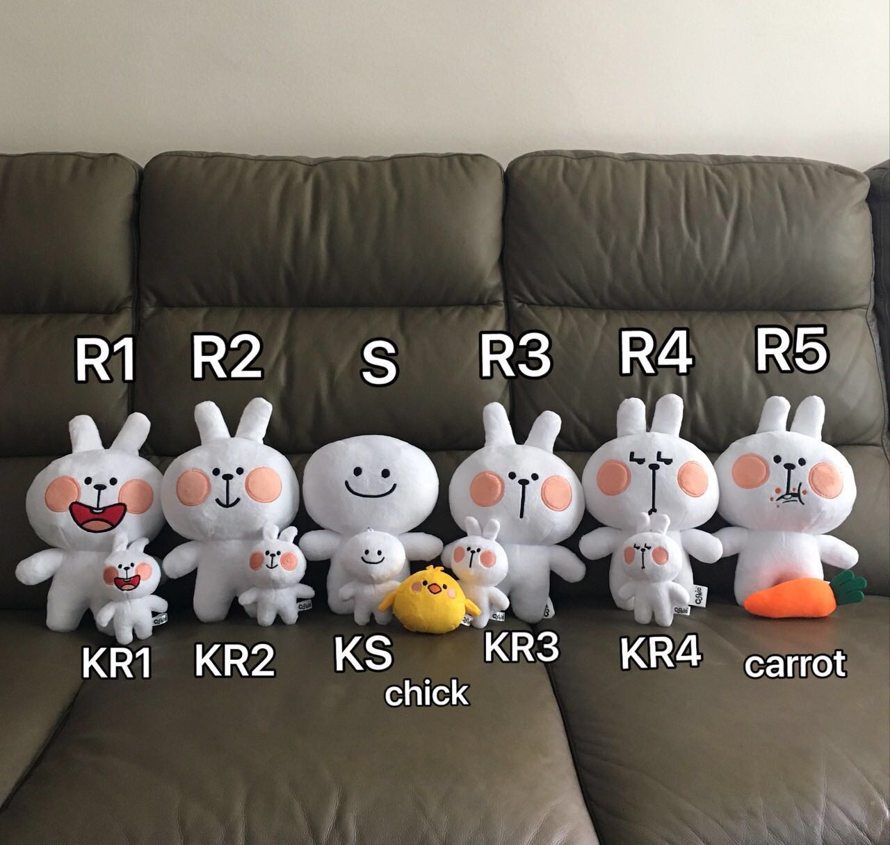 Telegram Line Friends Spoiled Rabbit 兔兔絨毛娃娃, 書籍、休閒與玩具, 玩具、公仔、桌遊在旋轉拍賣