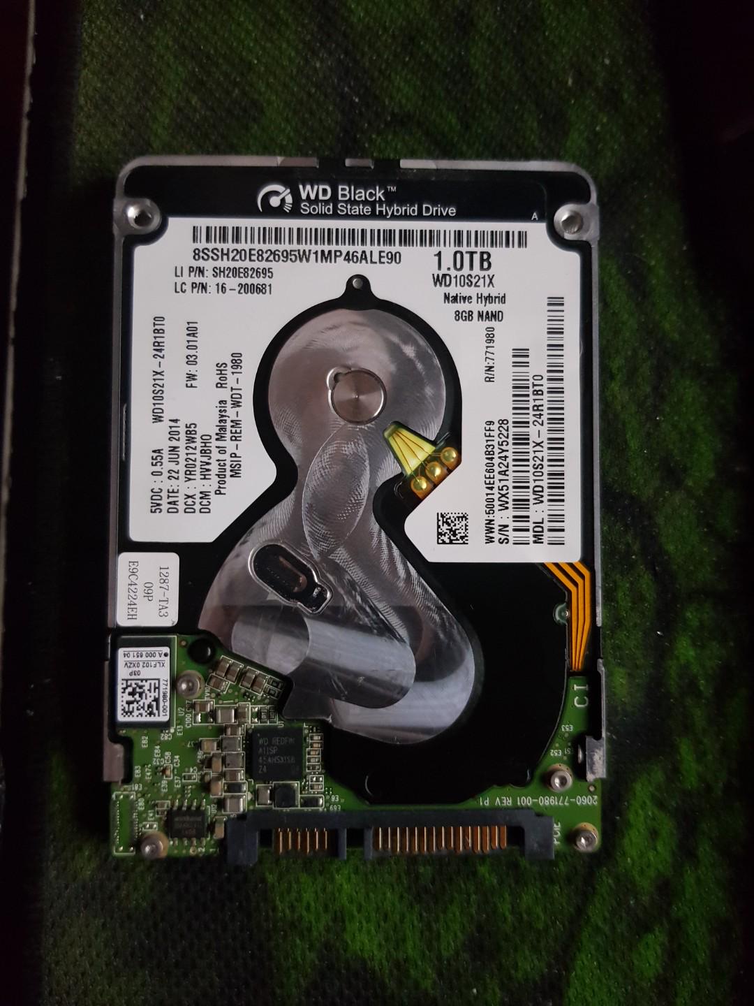 WD Black 1TB SSHD, Computers & Tech, Parts & Accessories, Hard Disks & Thumbdrives on Carousell