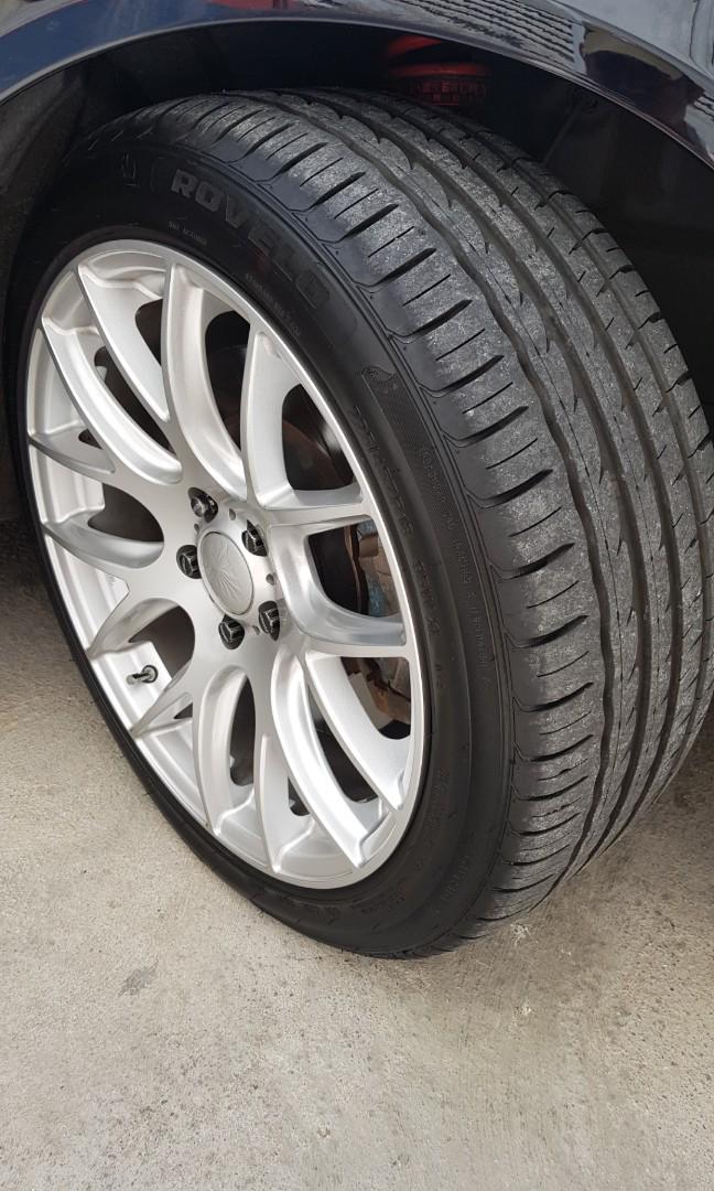 18" sport rims with tyres, Auto Accessories on Carousell