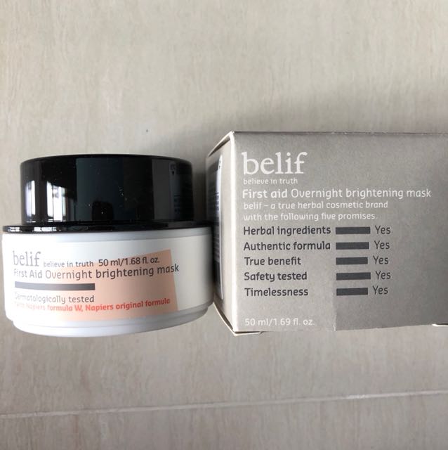 Belif First Aid Overnight brightening Mask 50ml, Health & Beauty, Face ...