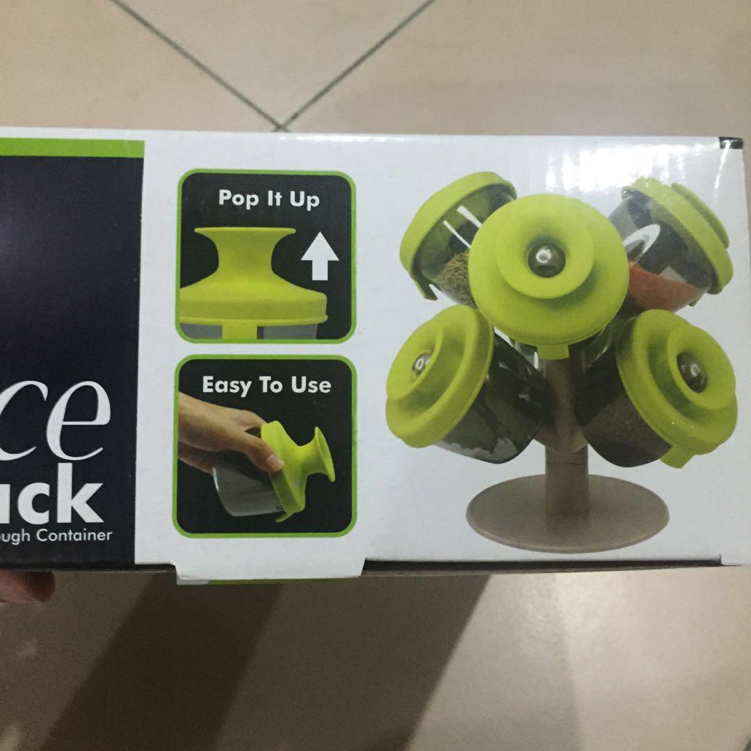 BNIB 6in1 Pop Up Spice Rack, Furniture & Home Living, Bathroom ...