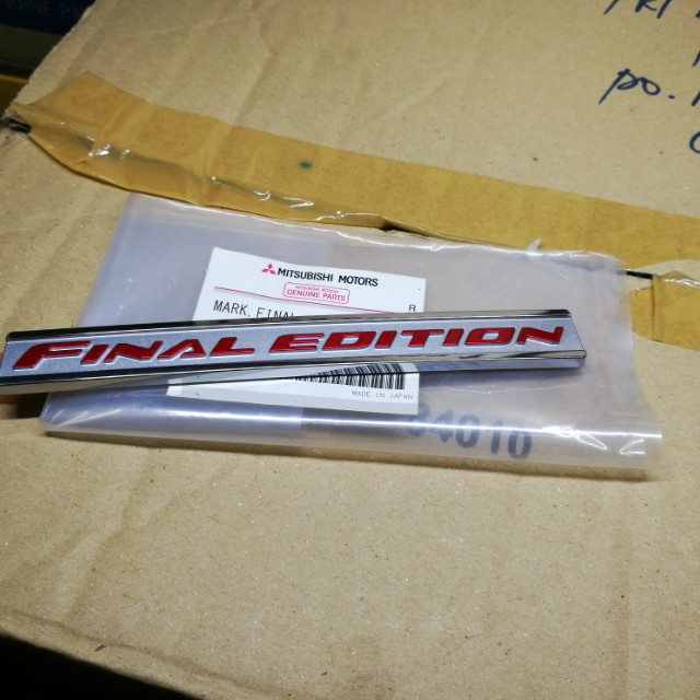 MITSUBISHI EVOLUTION X FINAL EDITION EMBLEM., Auto Accessories on Carousell