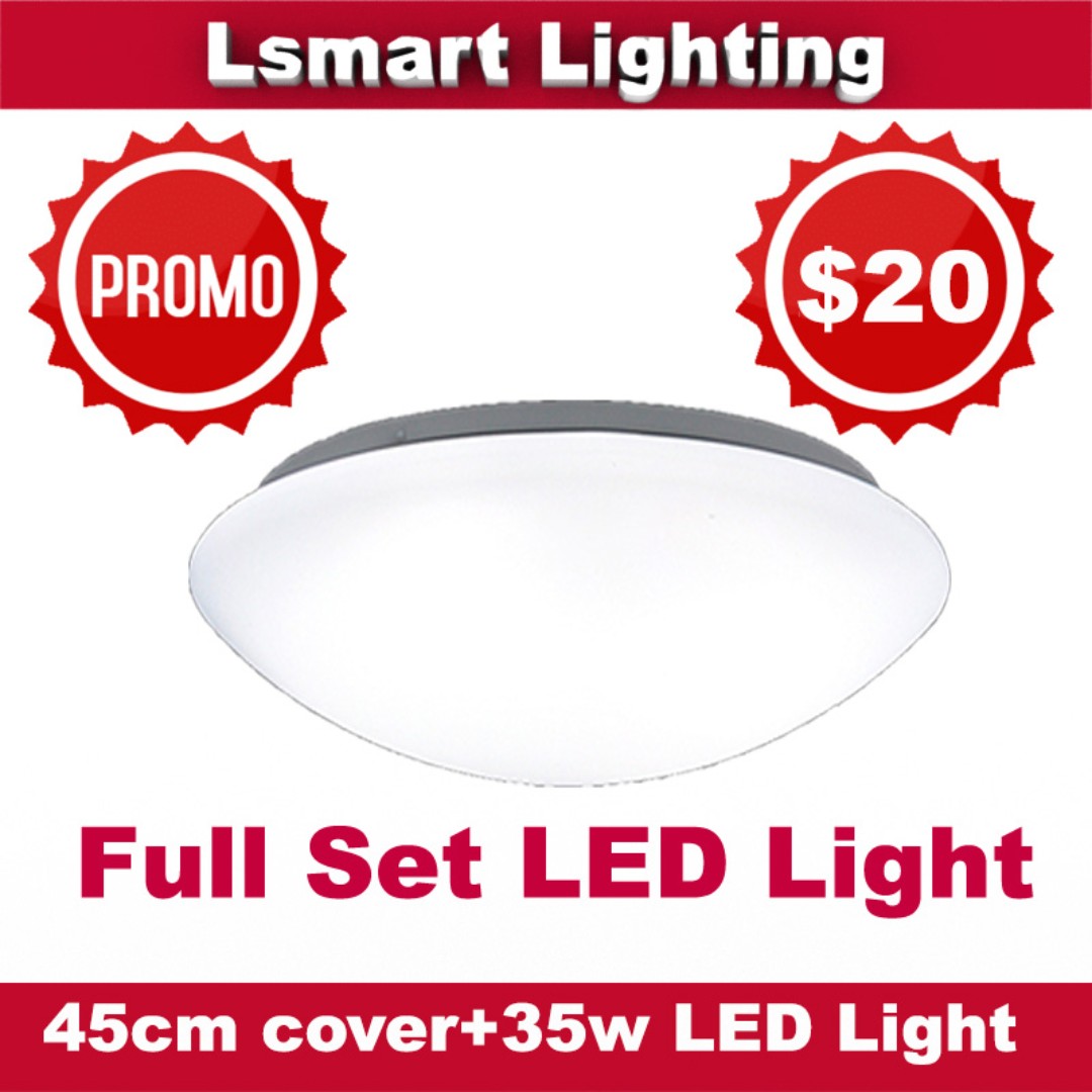 Full set 35W led ceiling light★45cm cover★cool white, Furniture & Home ...
