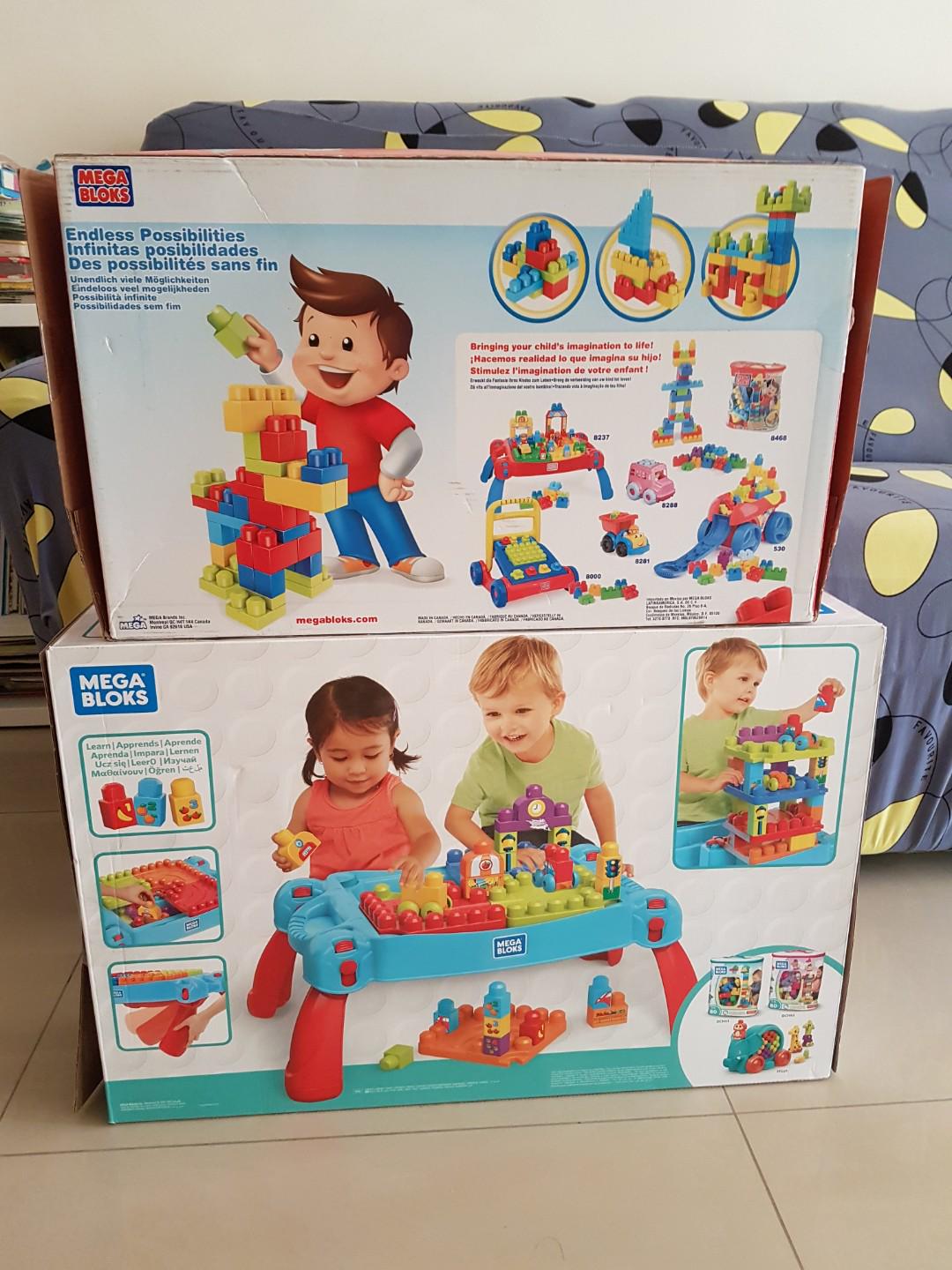 Mega Bloks: Build'n Create Table & Blocks, Hobbies & Toys, Toys & Games ...