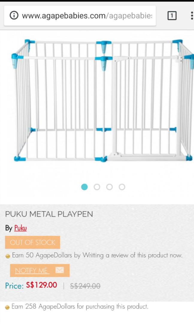 Metal playpen, Babies & Kids, Baby Nursery & Kids Furniture, Cots ...