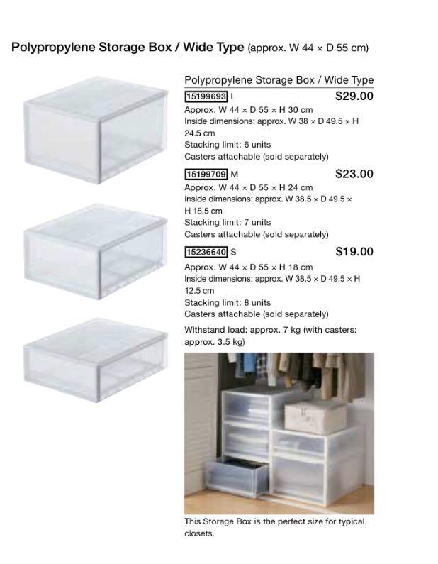MUJI Polypropylene Storage Set, Furniture & Home Living, Home ...