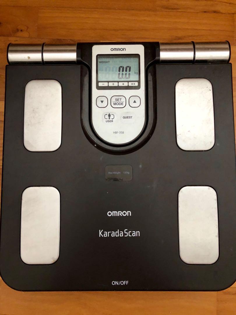 OMRON Digital weigh & body composition body monitor, Health & Nutrition ...