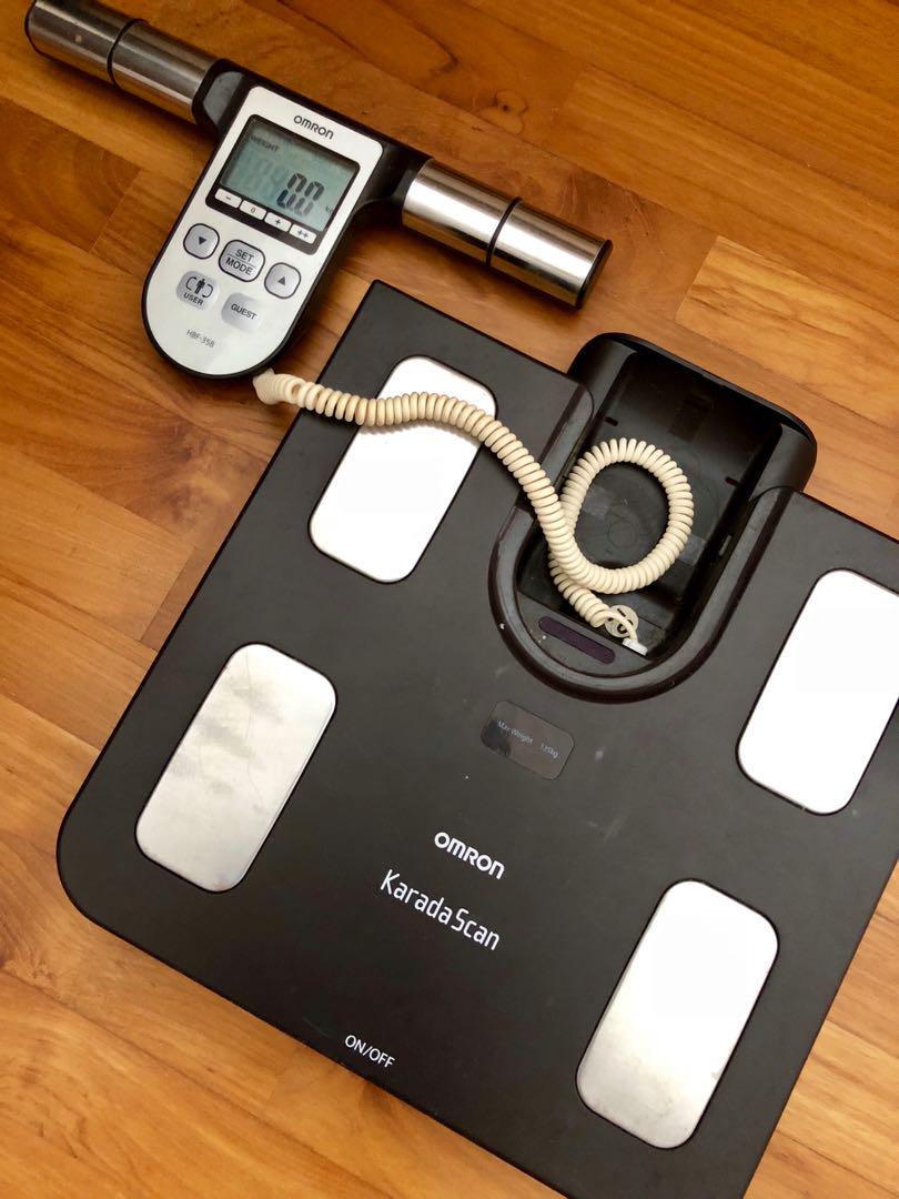 OMRON Digital weigh & body composition body monitor, Health & Nutrition ...