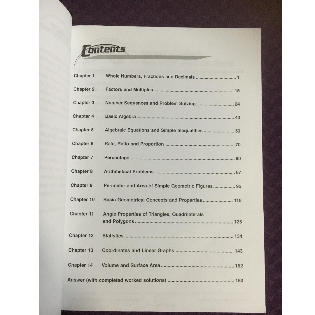 Secondary 1 Maths Problem Sums 1, Hobbies & Toys, Books & Magazines ...