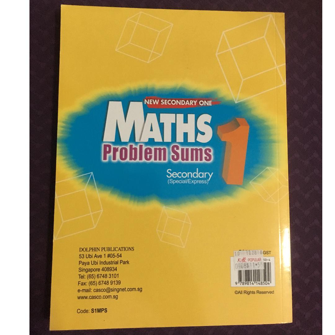 Secondary 1 Maths Problem Sums 1, Hobbies & Toys, Books & Magazines ...