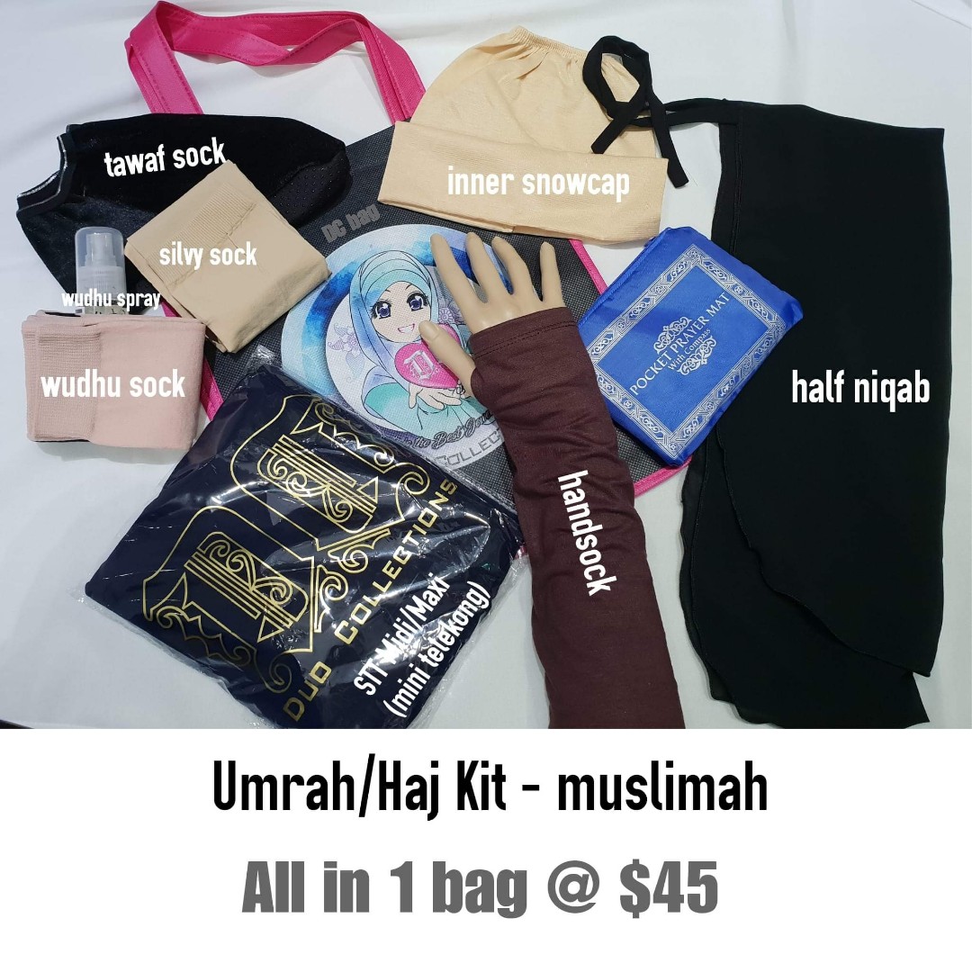 umrah haj kit, Women's Fashion, Muslimah Fashion, Hijabs on Carousell