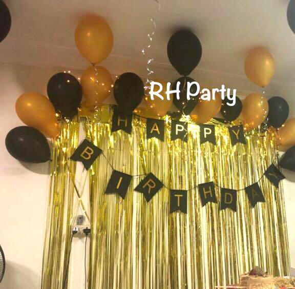 Happy Birthday Banner /Bunting Party Deco / latex balloons / laser ...