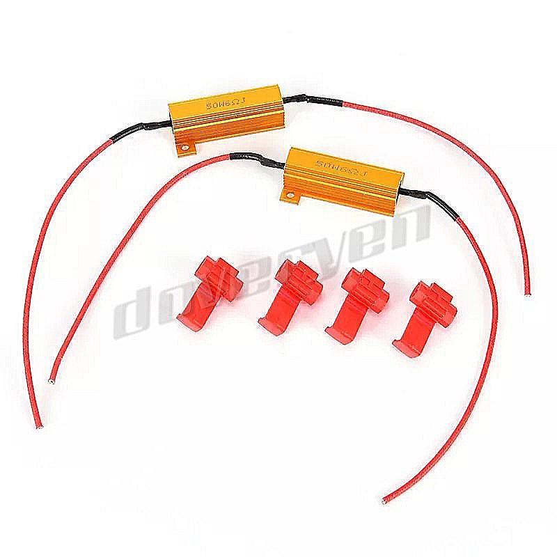 2 x LED 50W 6ohm Load Resistors Solve / Solved Car & Van HyperFlash LED ...
