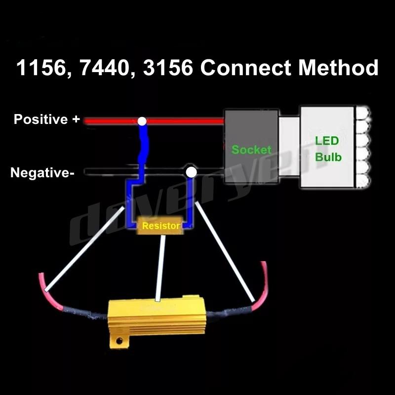 2 x LED 50W 6ohm Load Resistors Solve / Solved Car & Van HyperFlash LED ...