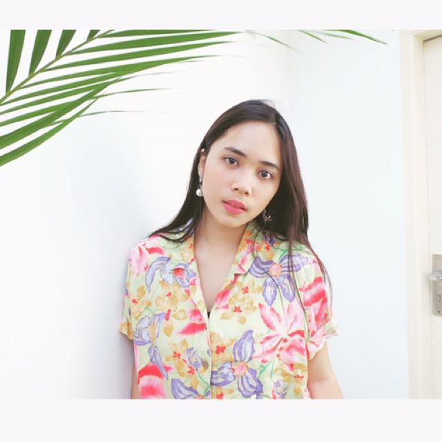 baju pantai floral bunga, Fesyen Wanita, Pakaian Wanita di Carousell