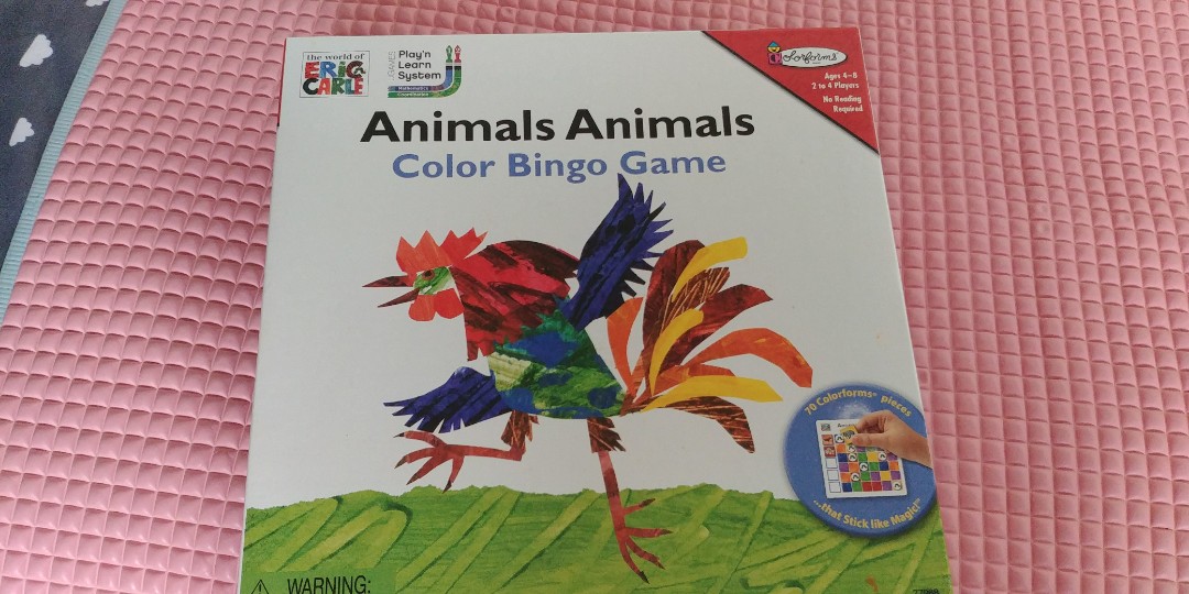 Eric Carle Animals Animals Color Bingo game, Hobbies & Toys, Toys ...