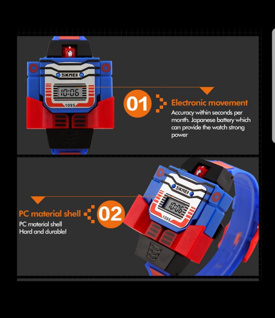 KIDS TRANSFORMER WATCH, Luxury, Apparel on Carousell