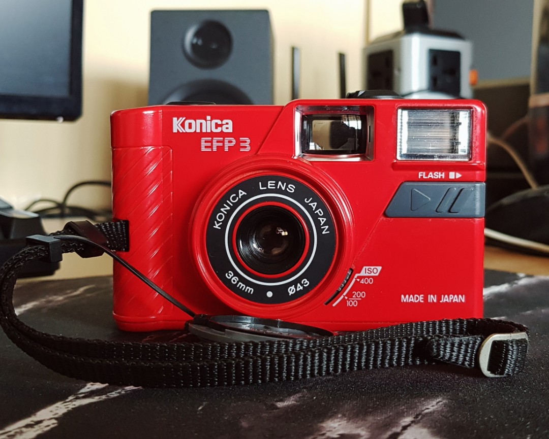 Konica EFP3 [Red], Photography, Cameras on Carousell