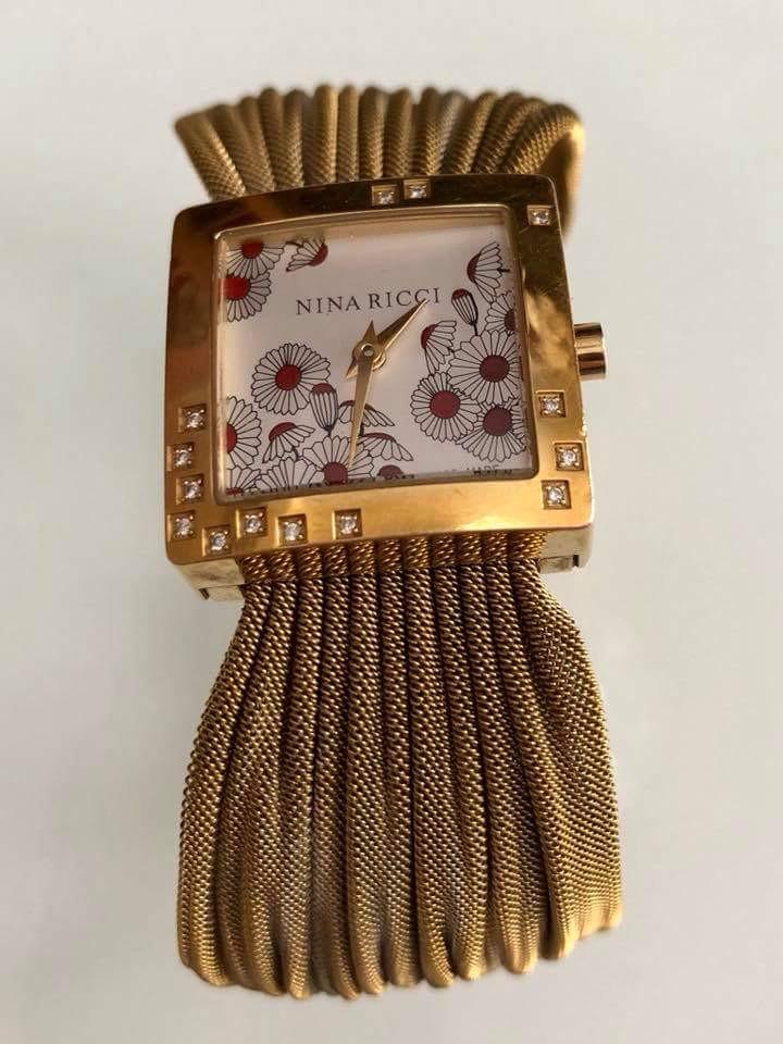 Nina Ricci Authentic Ribbon Ladies Gold Watch, Women's Fashion, Watches ...