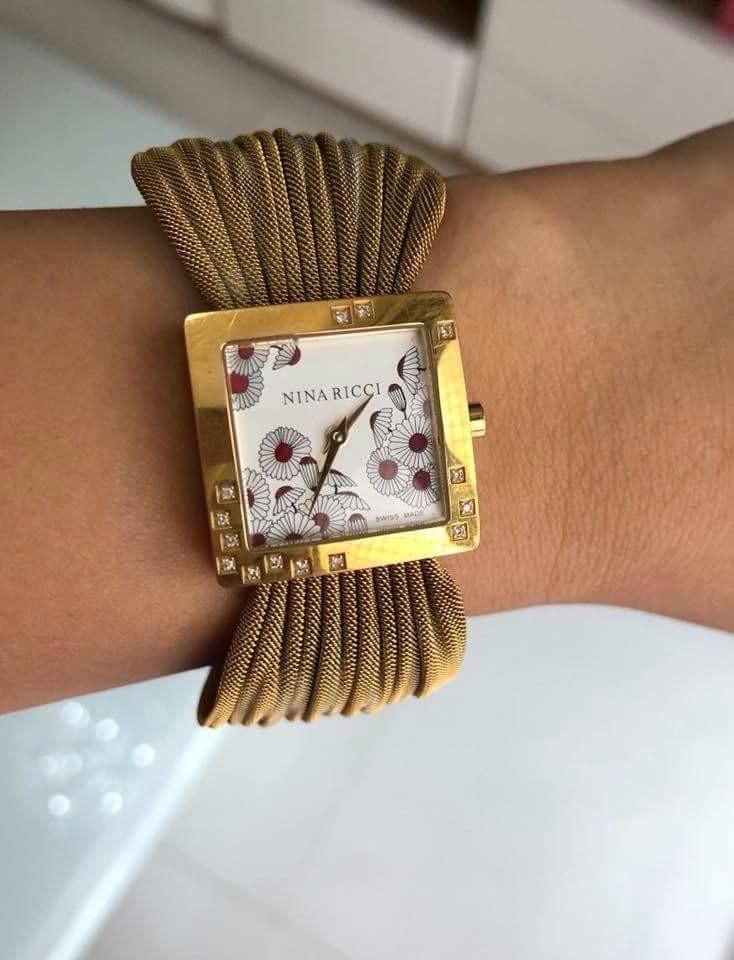 Nina Ricci Authentic Ribbon Ladies Gold Watch, Women's Fashion, Watches ...