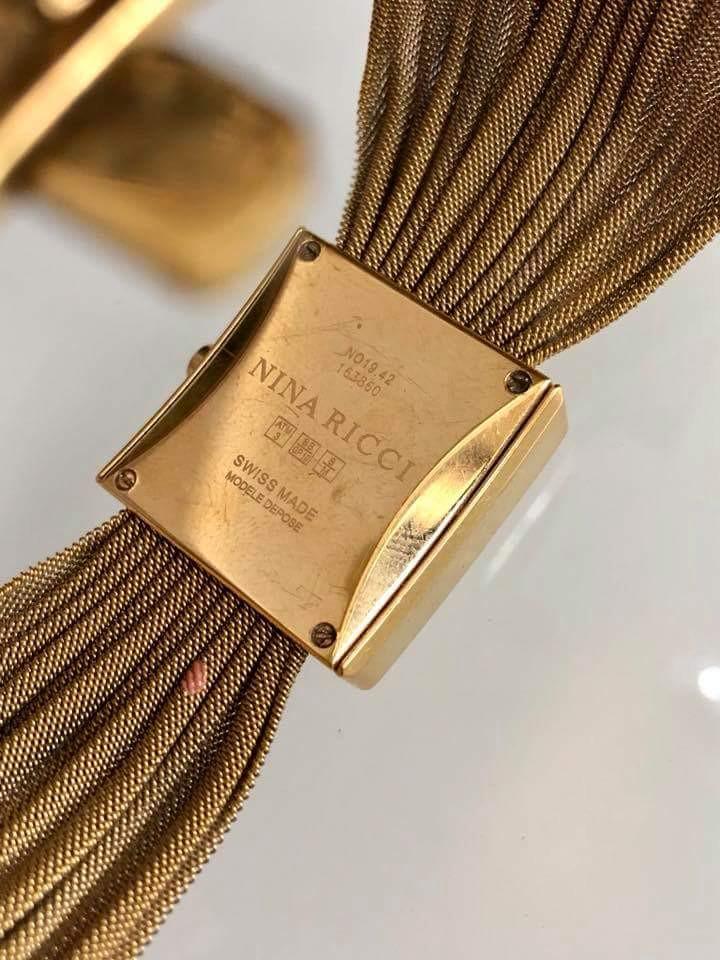 Nina Ricci Authentic Ribbon Ladies Gold Watch, Women's Fashion, Watches ...