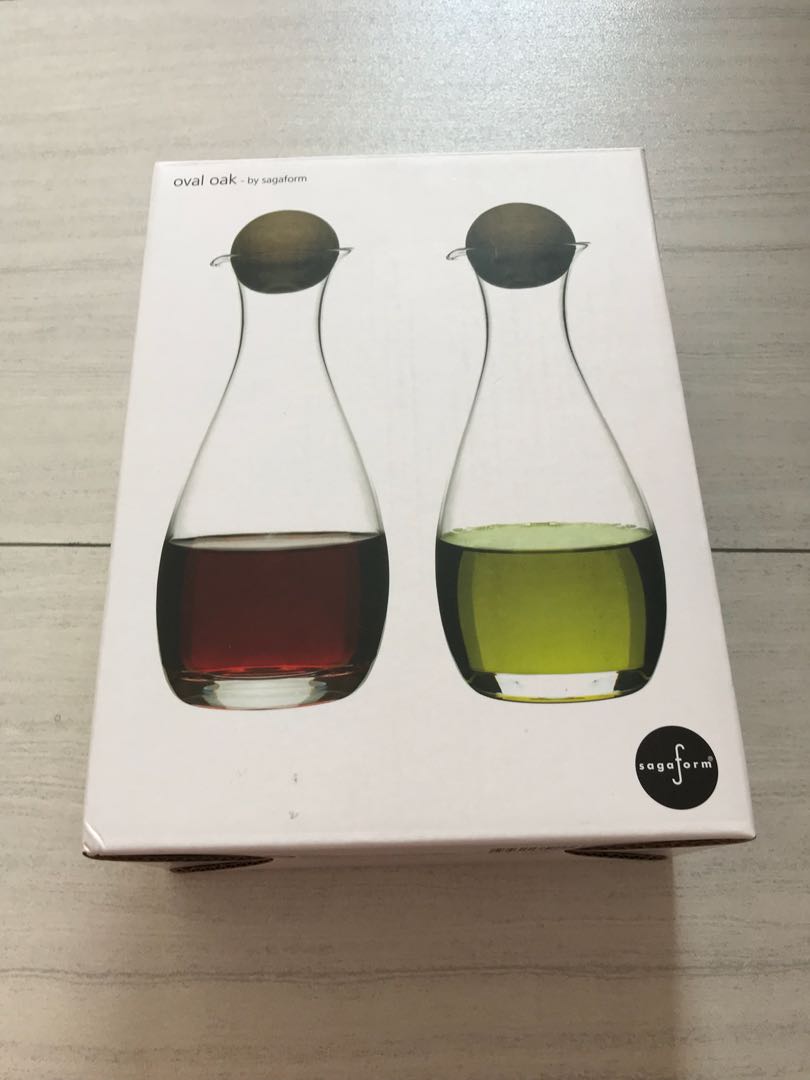 oval oak glass pitcher, Furniture & Home Living, Kitchenware ...