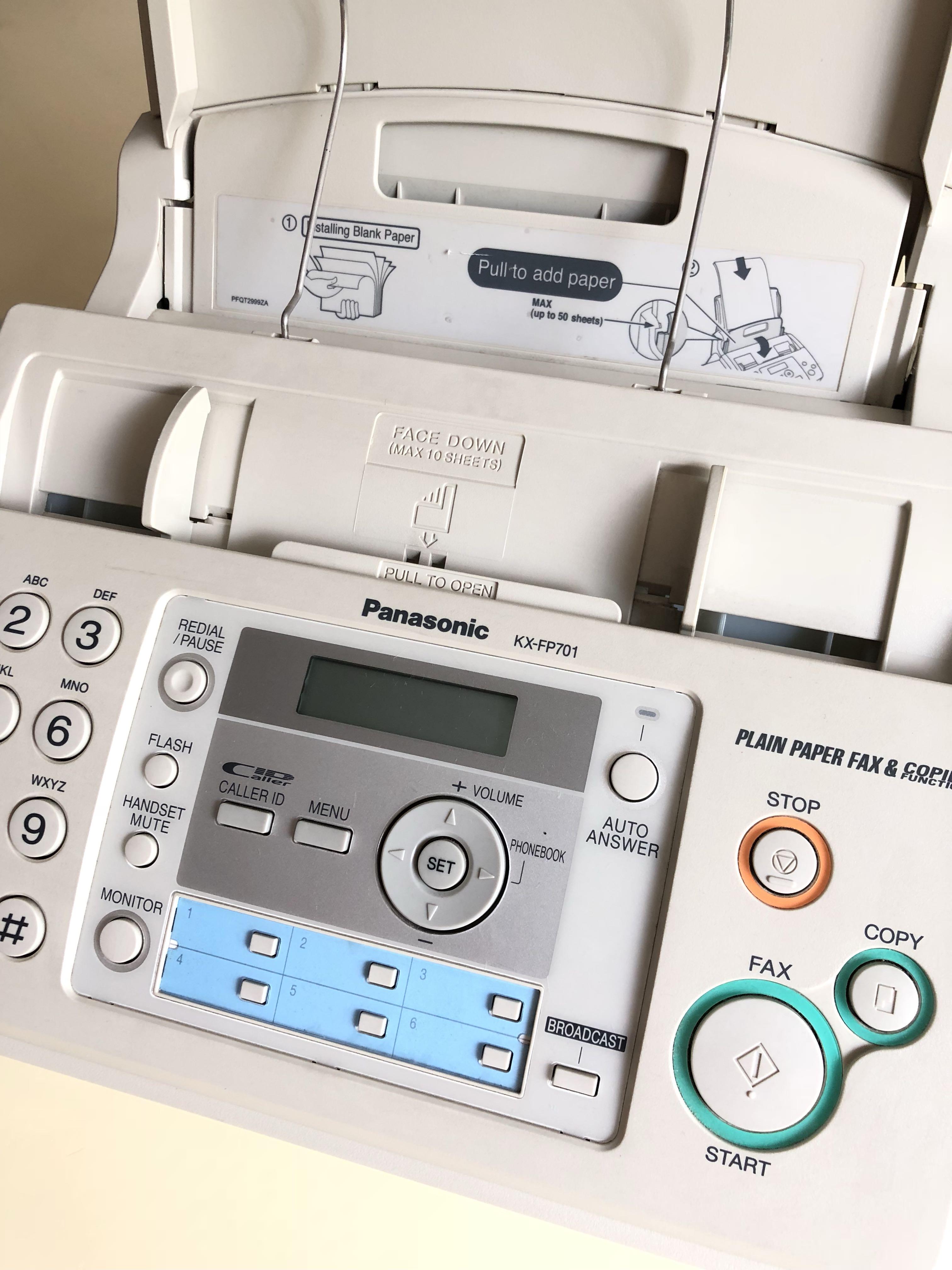 Panasonic KX-FP701 Fax Machine, Computers & Tech, Printers, Scanners & Copiers on Carousell