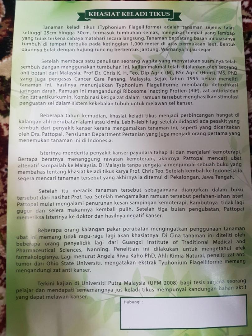 TF Capsule Keladi Tikus Plus Aprikot, Health & Nutrition, Health ...