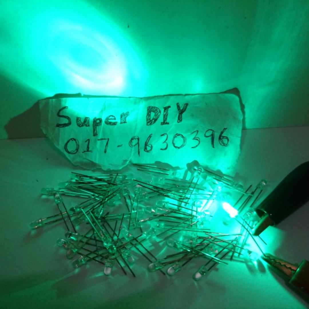 3mm Green LED Bulb Light Emitting Diode Lamp Light Super Bright ...