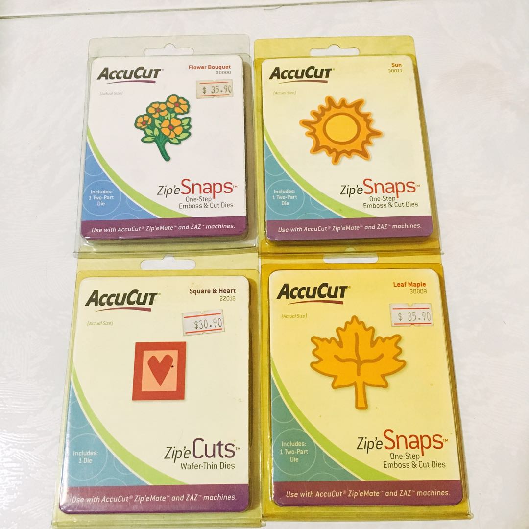 Accucut Emboss & die cut sets, Hobbies & Toys, Stationery & Craft ...