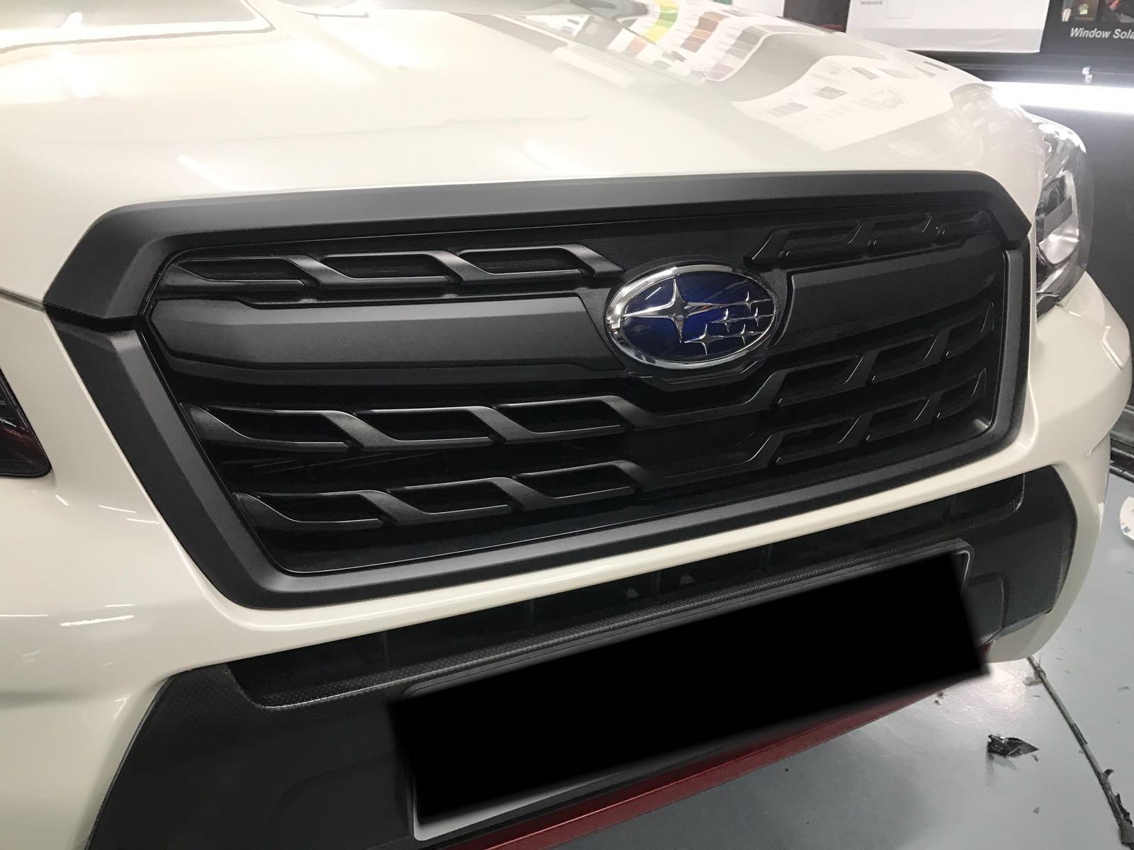 Forester front grille matte black wrap, Car Accessories, Accessories on ...