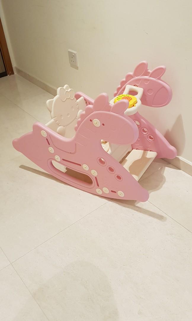 Hello Kitty Rocking Horse, Babies & Kids, Baby Nursery & Kids Furniture ...